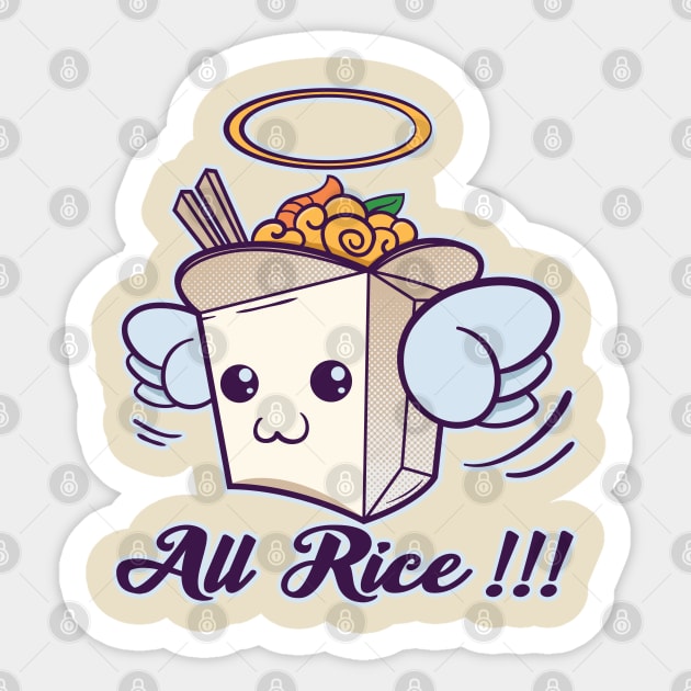 All Rice Kawaii - Fried Rice Lover - Sticker | TeePublic